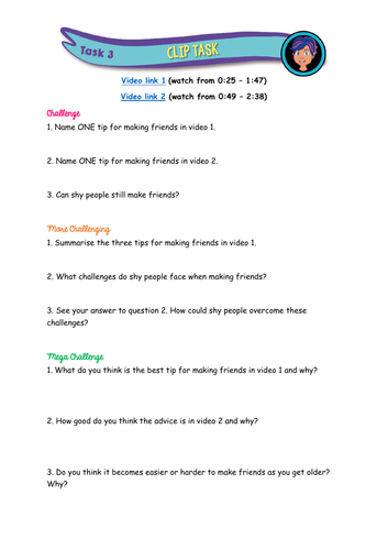 Friendship KS2 PSHE | Teaching Resources