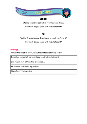 Friendship KS2 PSHE | Teaching Resources