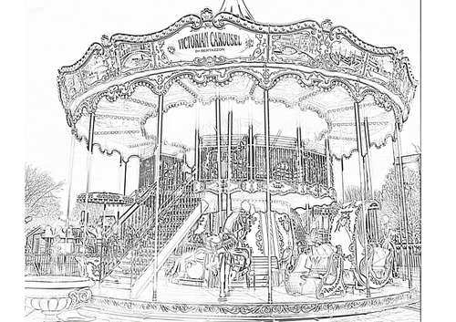 Fairground Art Colouring Activity (2) | Teaching Resources