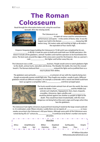 The Roman Colosseum | Teaching Resources