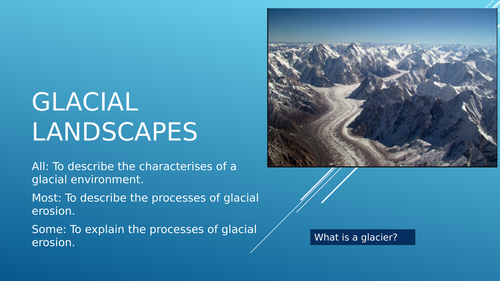AQA GCSE Geography Topic 12 Glaciers | Teaching Resources