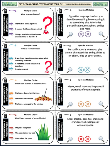 Personification Onomatopoeia | Teaching Resources