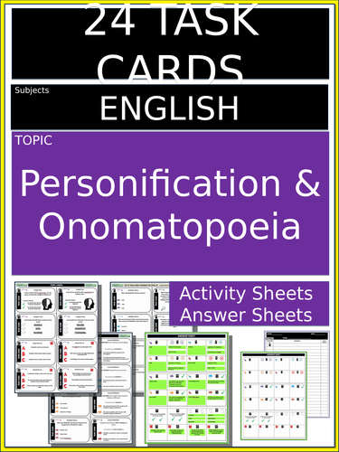 Personification Onomatopoeia | Teaching Resources