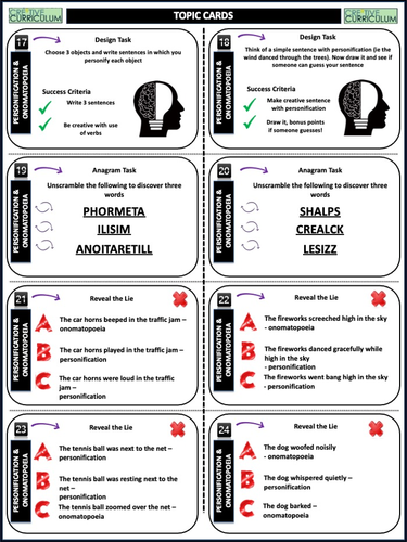Personification Onomatopoeia | Teaching Resources