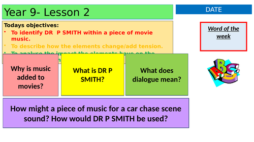 KS3 Film Music Project [for non music classroom teaching] | Teaching ...