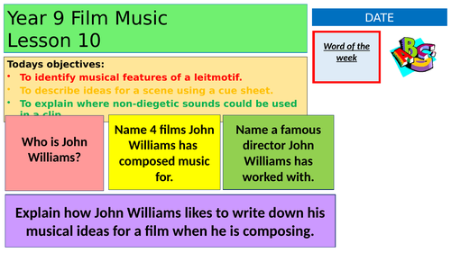 KS3 Film Music Project [for non music classroom teaching] | Teaching ...