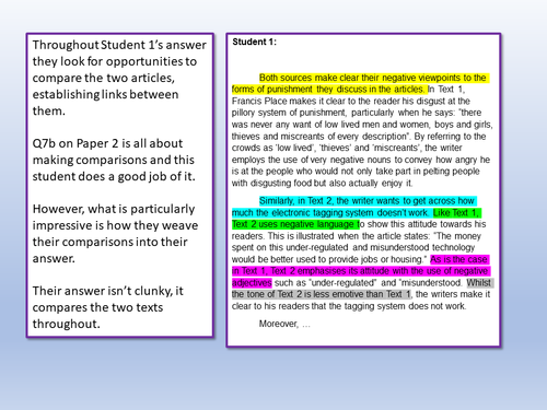 Edexcel English Language Paper 2 Q7b | Teaching Resources