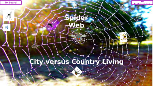 City versus Country Living Spider Web English PowerPoint Game ...