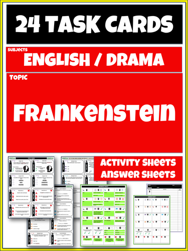 Frankenstein Task cards | Teaching Resources