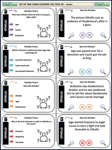 Othello - English Revision | Teaching Resources
