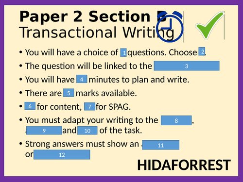 GCSE Transactional Writing Crash Course | Teaching Resources GCSE Transactional Writing Crash Course | Teaching Resources