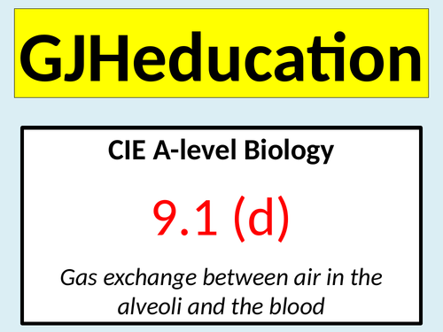 Gas exchange between the alveoli and blood (CIE A-level Biology ...