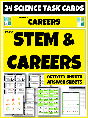 Careers in STEM Task cards | Teaching Resources