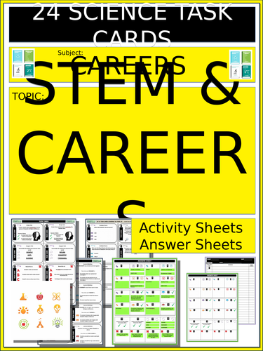 Careers in STEM Task cards | Teaching Resources