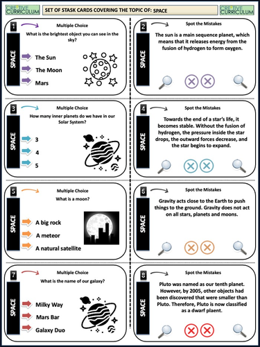 Space - Task cards | Teaching Resources