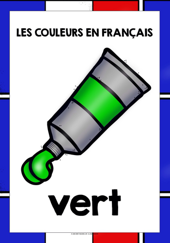 FRENCH COLOURS FLASHCARDS POSTERS | Teaching Resources