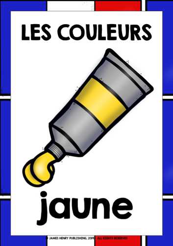 FRENCH COLOURS FLASHCARDS POSTERS | Teaching Resources