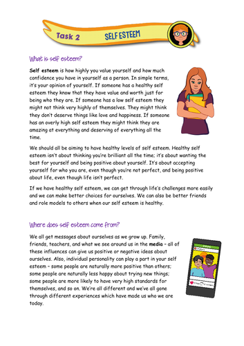 Self Esteem PSHE | Teaching Resources