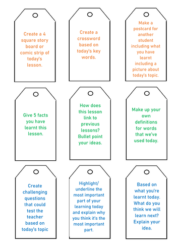 Extension Challenge Cards Tasks Whole School All Years | Teaching Resources