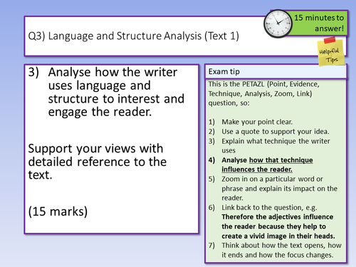 Edexcel English Language Paper 2 Section A Walkthrough | Teaching Resources