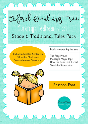 ORT - Oxford Reading Tree Stage 6 Traditional Tales Comprehension Pack ...