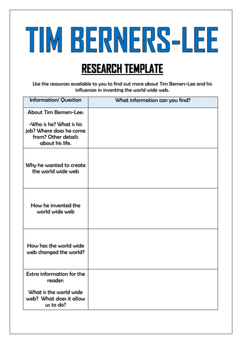 Tim Berners-Lee and the World Wide Web - KS2 Computing Lesson ...