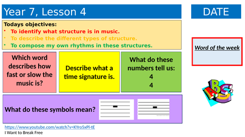 Rhythm and Notation Year 7 (For non music classroom teaching ...