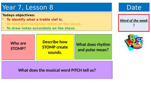 Rhythm and Notation Year 7 (For non music classroom teaching ...