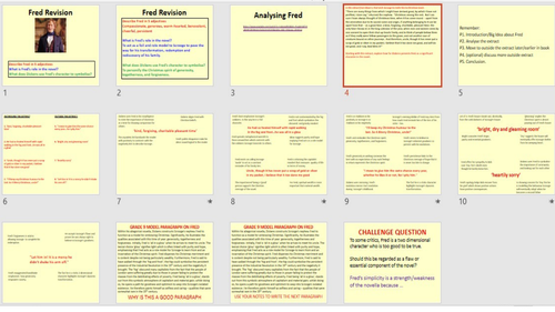 Fred Analysis A Christmas Carol | Teaching Resources