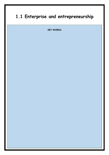 Edexcel GCSE Business Studies 9-1 Theme 1 - 2 Dividers | Teaching Resources