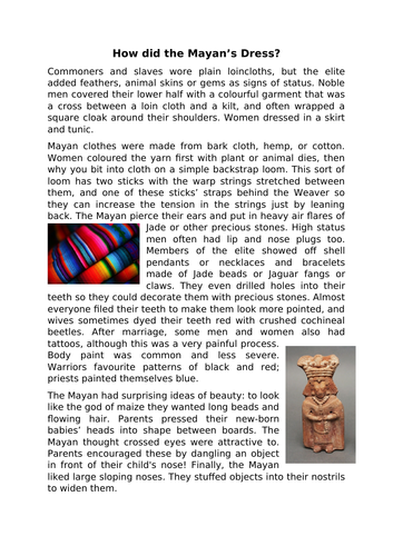 Ancient Maya & Anglo Saxon England SOW. | Teaching Resources