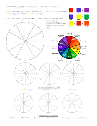 CHRISTMAS COLOUR THEORY | Colouring Cards | Teaching Resources