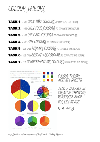 CHRISTMAS COLOUR THEORY | Colouring Cards | Teaching Resources