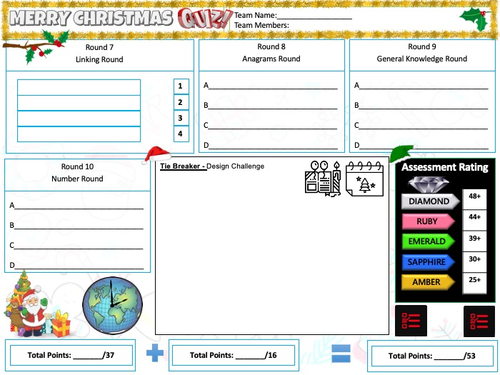 Christmas Quiz | Teaching Resources