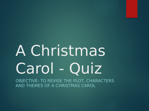 A Christmas Carol Revision Quiz - with answers | Teaching Resources