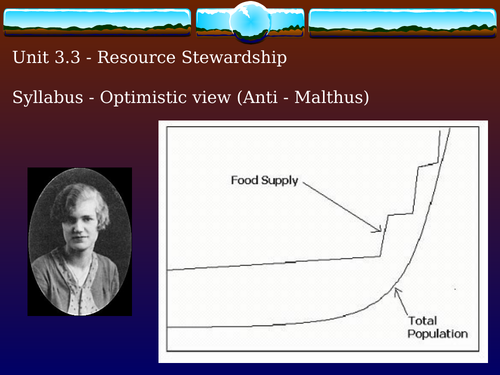 Thomas Malthus, The Club of Rome (Limits to Growth) and Esther Boserup ...
