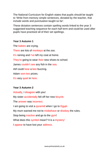 Year 3 Spelling Pack | Teaching Resources