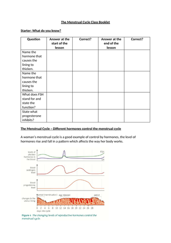 Biology Menstrual Cycle GCSE - Outstanding Lesson | Teaching Resources