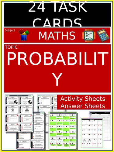 Probability - Maths task cards | Teaching Resources
