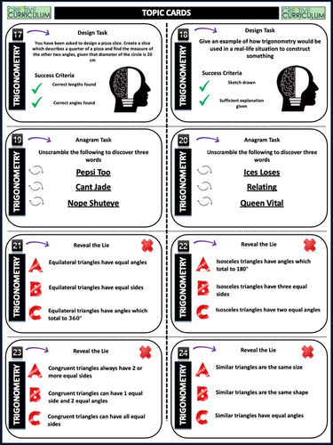 Triangles and Trigonometry - Maths task cards | Teaching Resources
