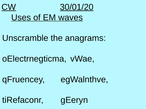 Uses of EM waves | Teaching Resources