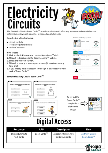 Electricity Circuits Boom Cards™ - Distance Learning | Teaching Resources
