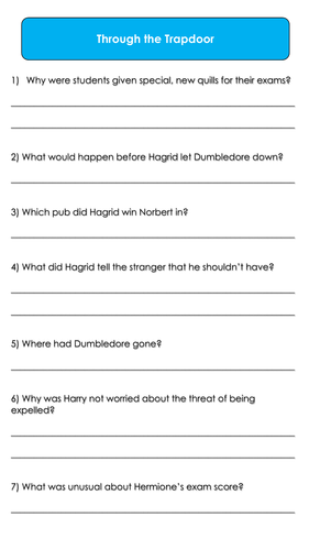 Harry Potter and the Philosopher's Stone Reading Comprehension ...