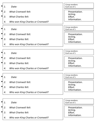 English Civil War puppet show | Teaching Resources