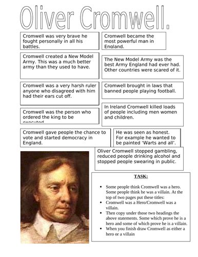 Oliver Cromwell | Teaching Resources