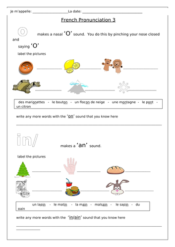 FRENCH PRONUNCIATION - An Introduction | Teaching Resources