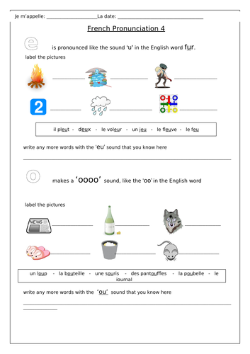 FRENCH PRONUNCIATION - An Introduction | Teaching Resources