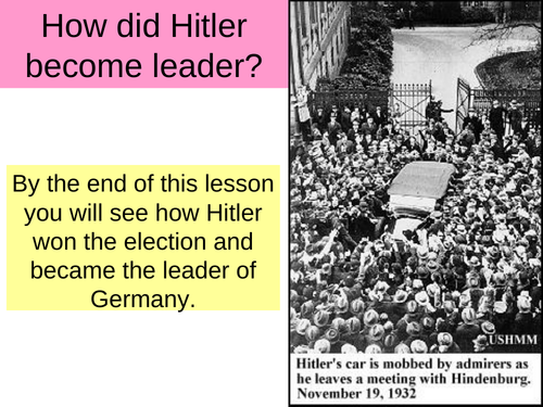Rise of Hitler unit. | Teaching Resources