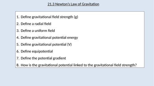 A level Physics (21.3) Newton's law of gravitation (Gravitational ...