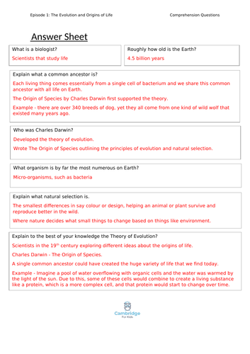 Evolution & the Origins of Life | Distance Learning | Audio ...